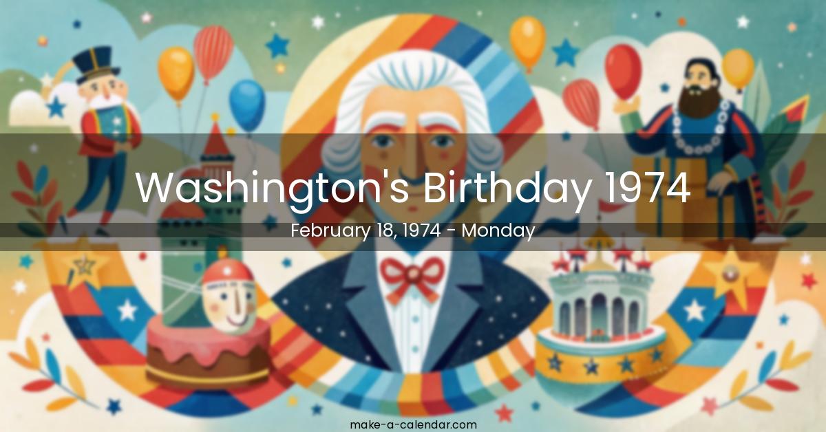 Washingtons Birthday 1974 When Is Washingtons Birthday 1974 Date