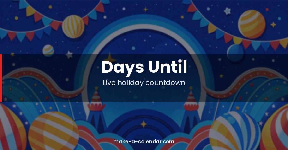 Countdown Timer To Any Date Make A Calendar